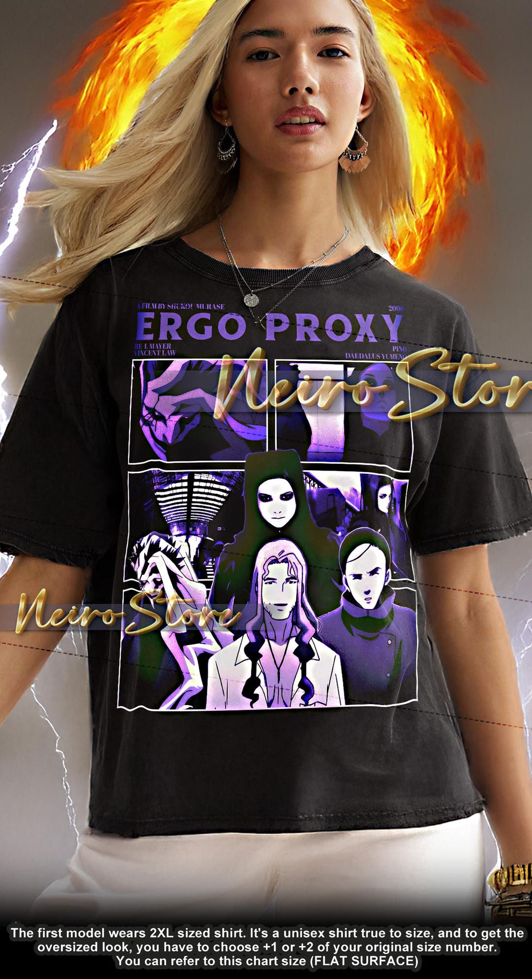 Ergo Proxy Bootleg Shirt, Ergo Proxy Retro Tees, Re-l Mayer, Proxy One ...