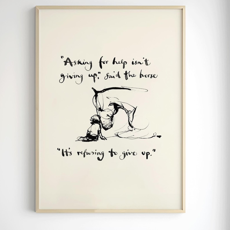 Framed Charlie Mackesy ''asking for Help Isnt Giving Up", the Boy the ...