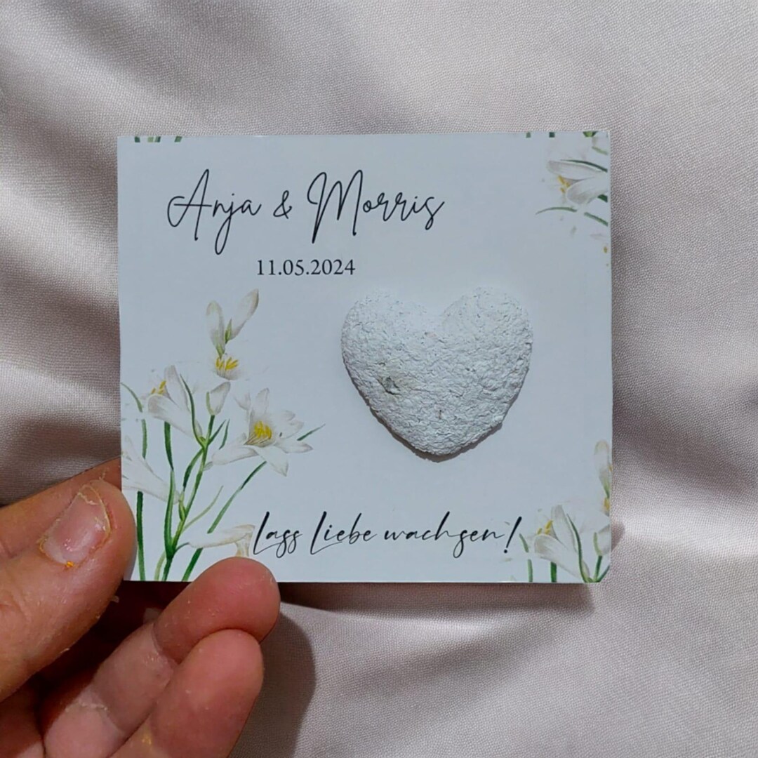 Personel Seed Paper Seed Paper Favors Seed Paper Gift Flowers Gift - Etsy