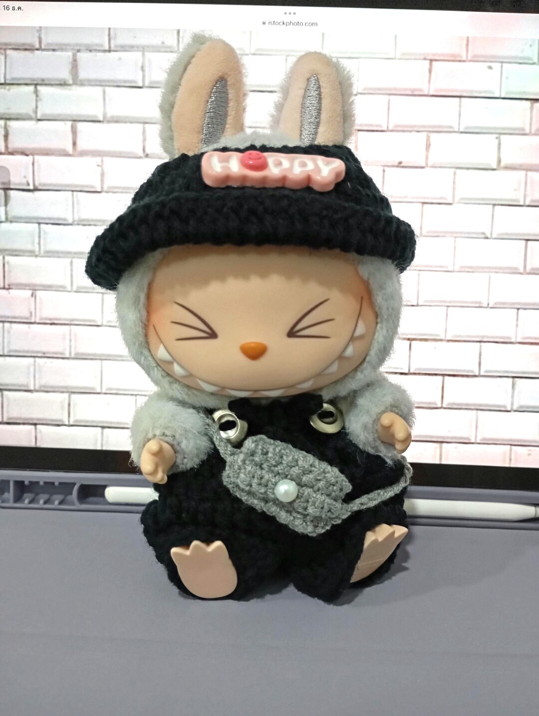 Handmade Labubu Dolls Outfit Crochet Black Overalls - Etsy