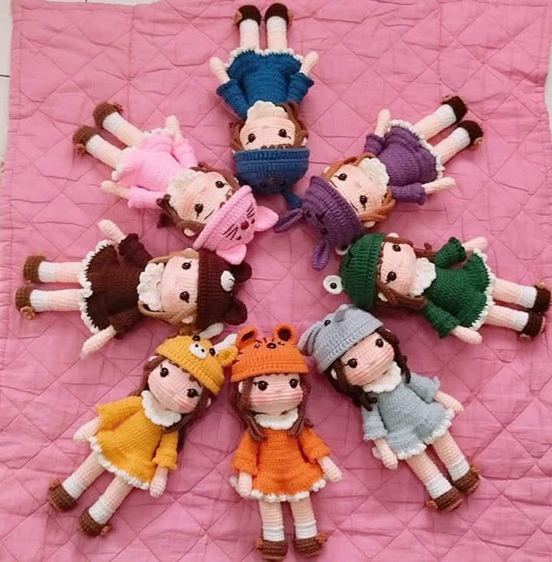 Amigurumi Doll, Crochet Doll, Handcraft Doll, Gift for Her, Animal Set ...