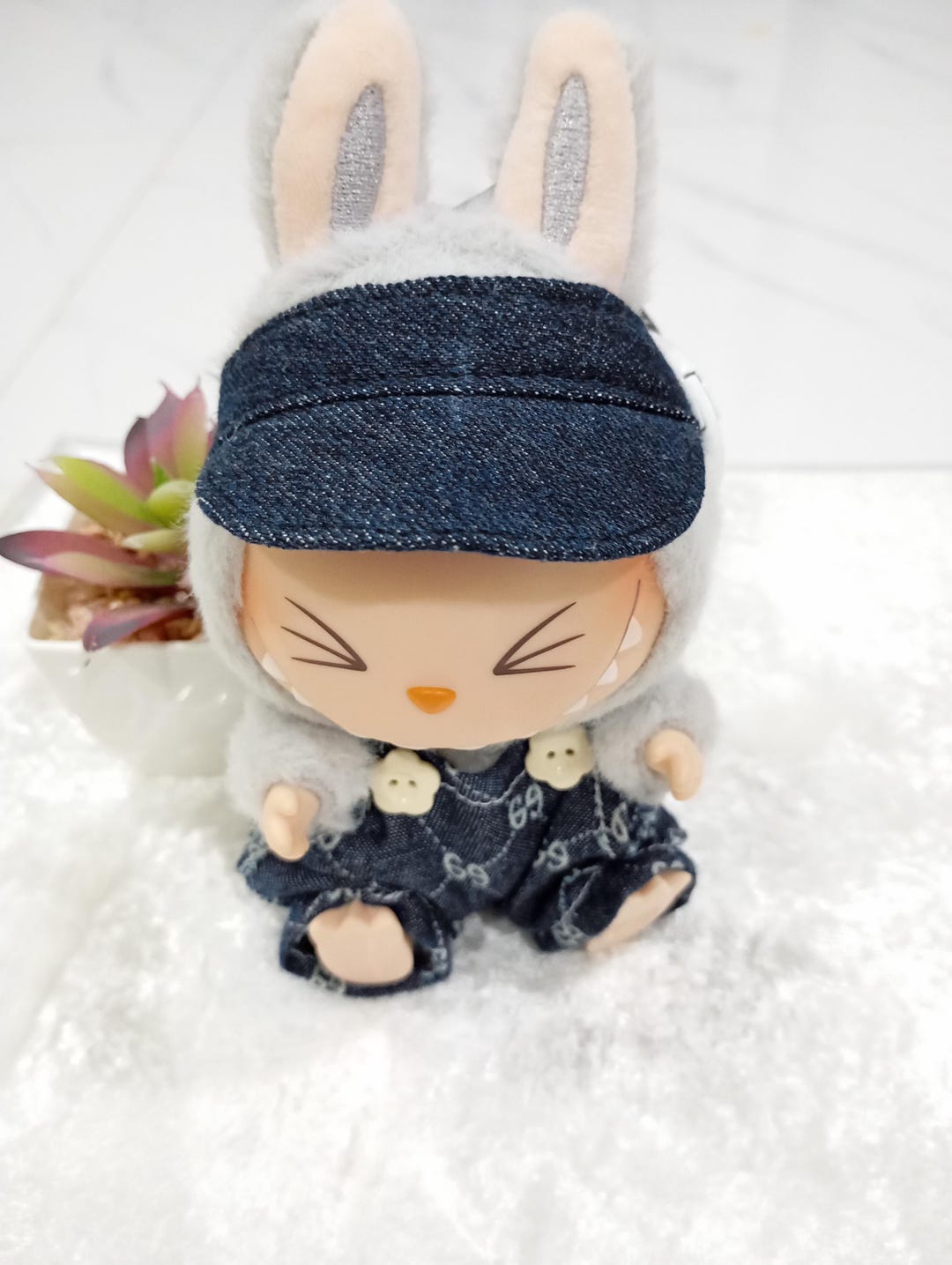 Handmade Labubu Outfit, Jeans Jumpsuit, Labubu Clothes - Etsy