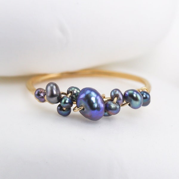 Modern Pearl Ring - Etsy