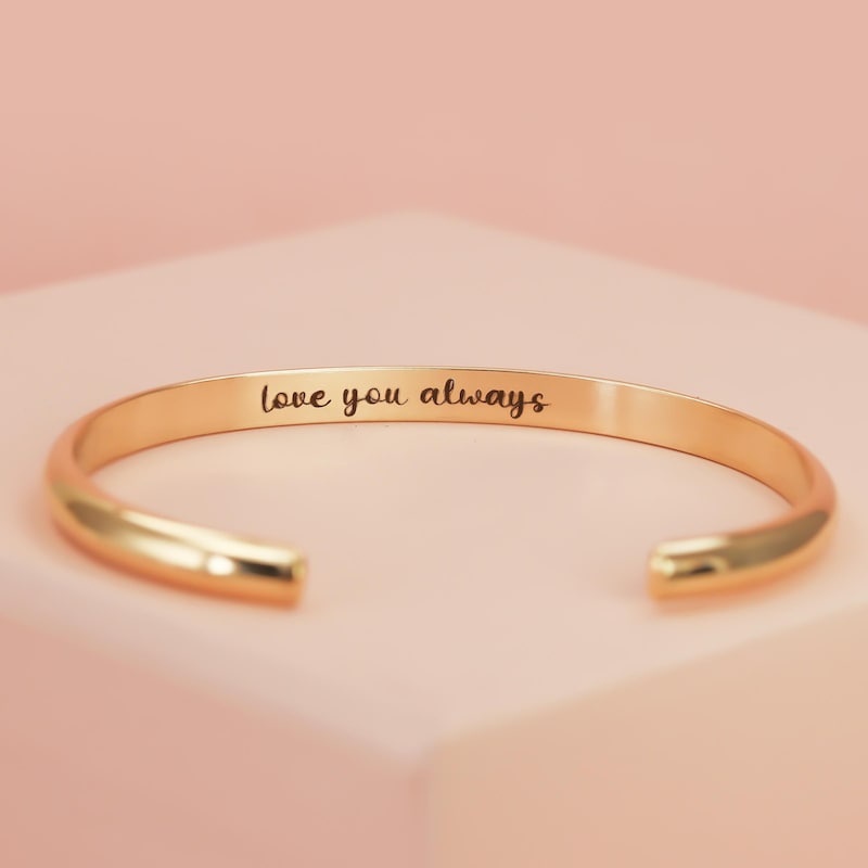 14 K Gold Matte Bangle - Etsy
