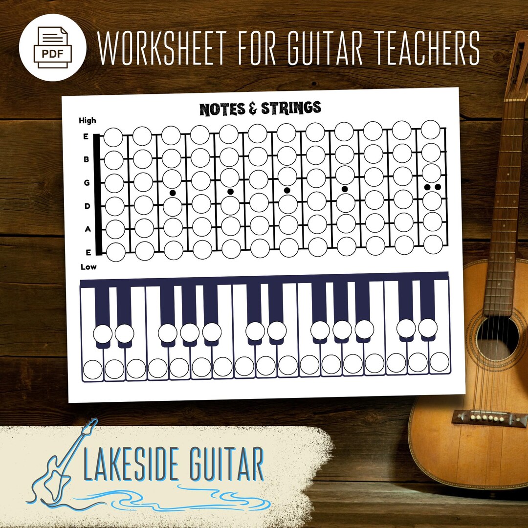 Notes & Strings | Guitar Lesson Aid for Teachers | Digital Download ...