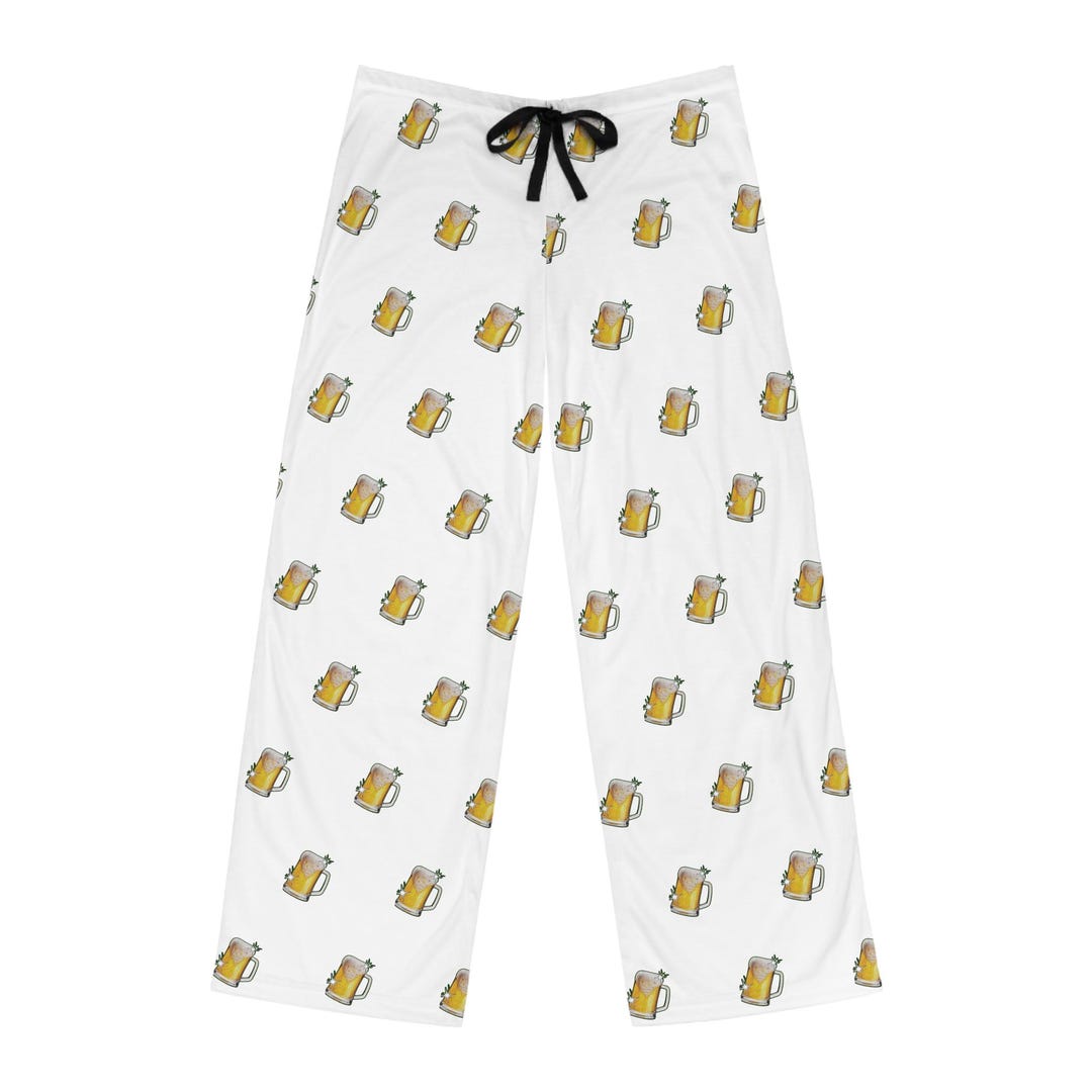 Beer Funny Men's Pajama Pants, Comfy Cozy House Lounge Wear, Cool ...