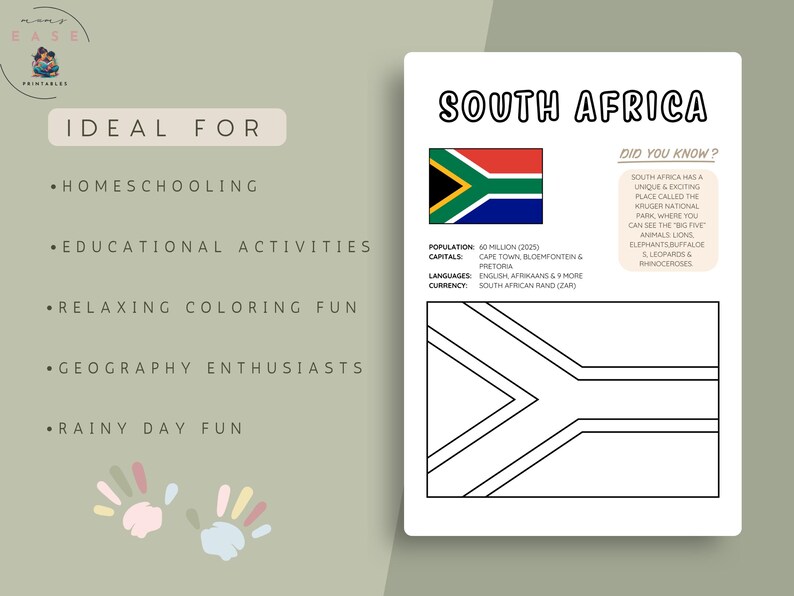 Africa Flag Coloring Pages for Kids | Homeschool Geography Printable ...