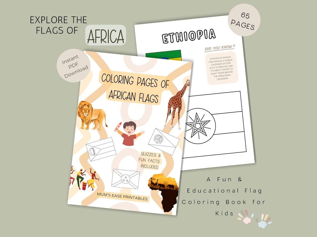 Africa Flag Coloring Pages for Kids | Homeschool Geography Printable ...