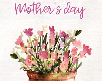 Printable Bunch of Flowers Mother's Day Card - PDF Formats - Etsy
