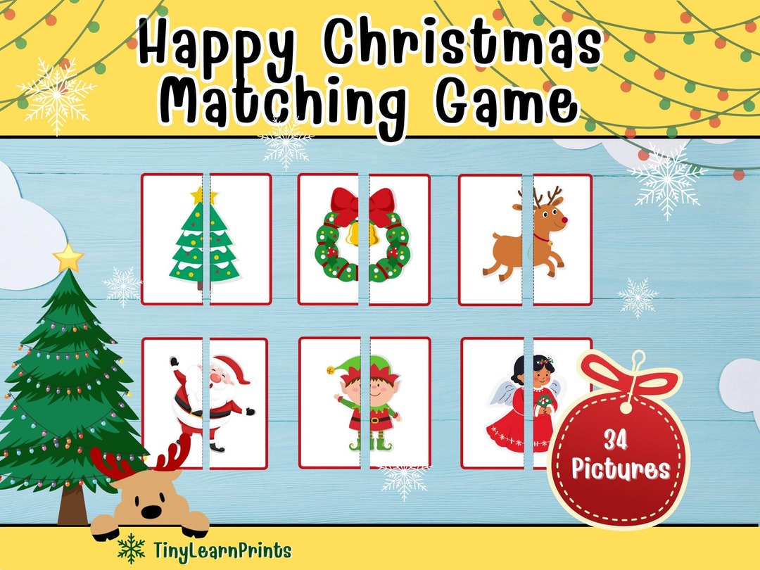 Christmas Matching Game: Memory Game, Christmas Activity Game ...