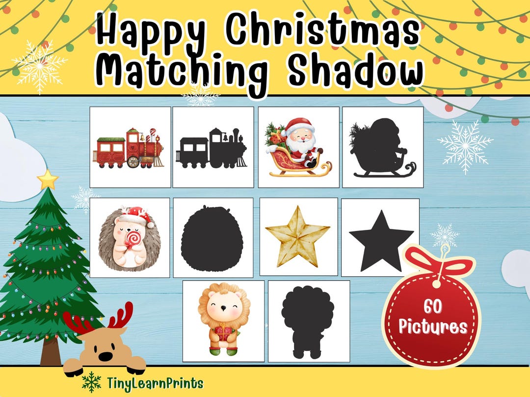 Christmas Matching Card Game, Matching Game, Christmas Activity & Game ...