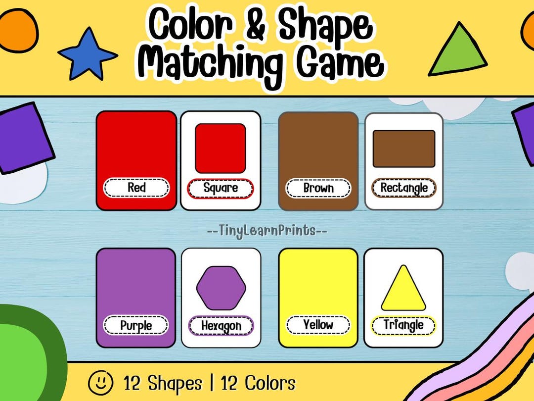 Color and Shape Matching, Puzzle, Matching Games, Preschool Activities ...