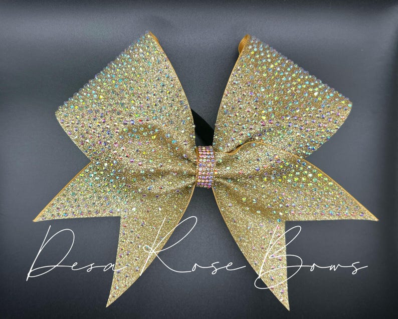 Full Out Cheer Bow – Choose Your Glitter Color | Rhinestone Competition ...