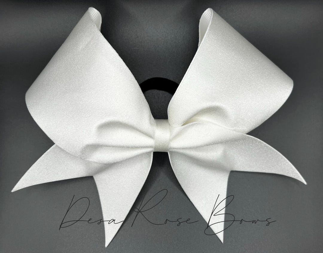 White Cheer Bow – Standard Cheer Bow With Tails - Etsy