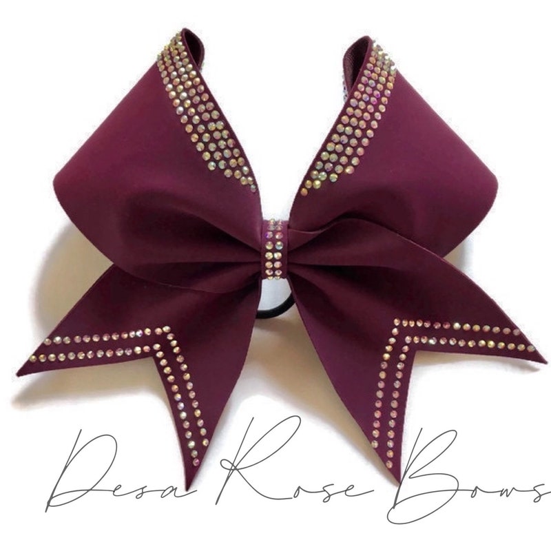 Burgundy Cheer Bow - Etsy