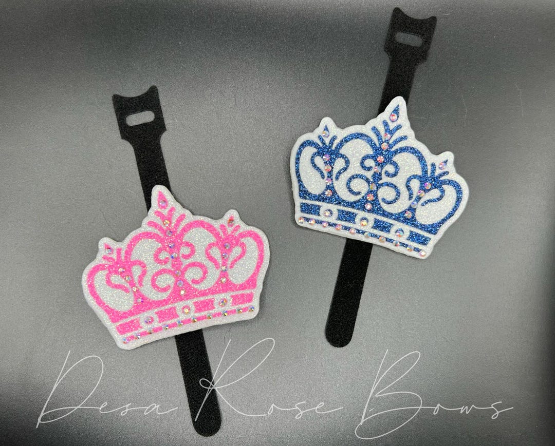 3D Rhinestone Crown Attachable Center for Bows - Etsy
