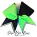 Neon Green and Black Glitter Cheer Bow | Etsy