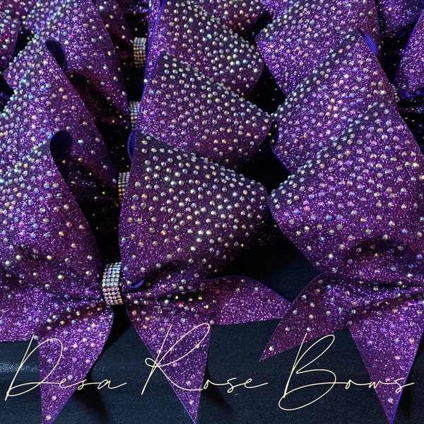 Purple Hair Bow - Etsy