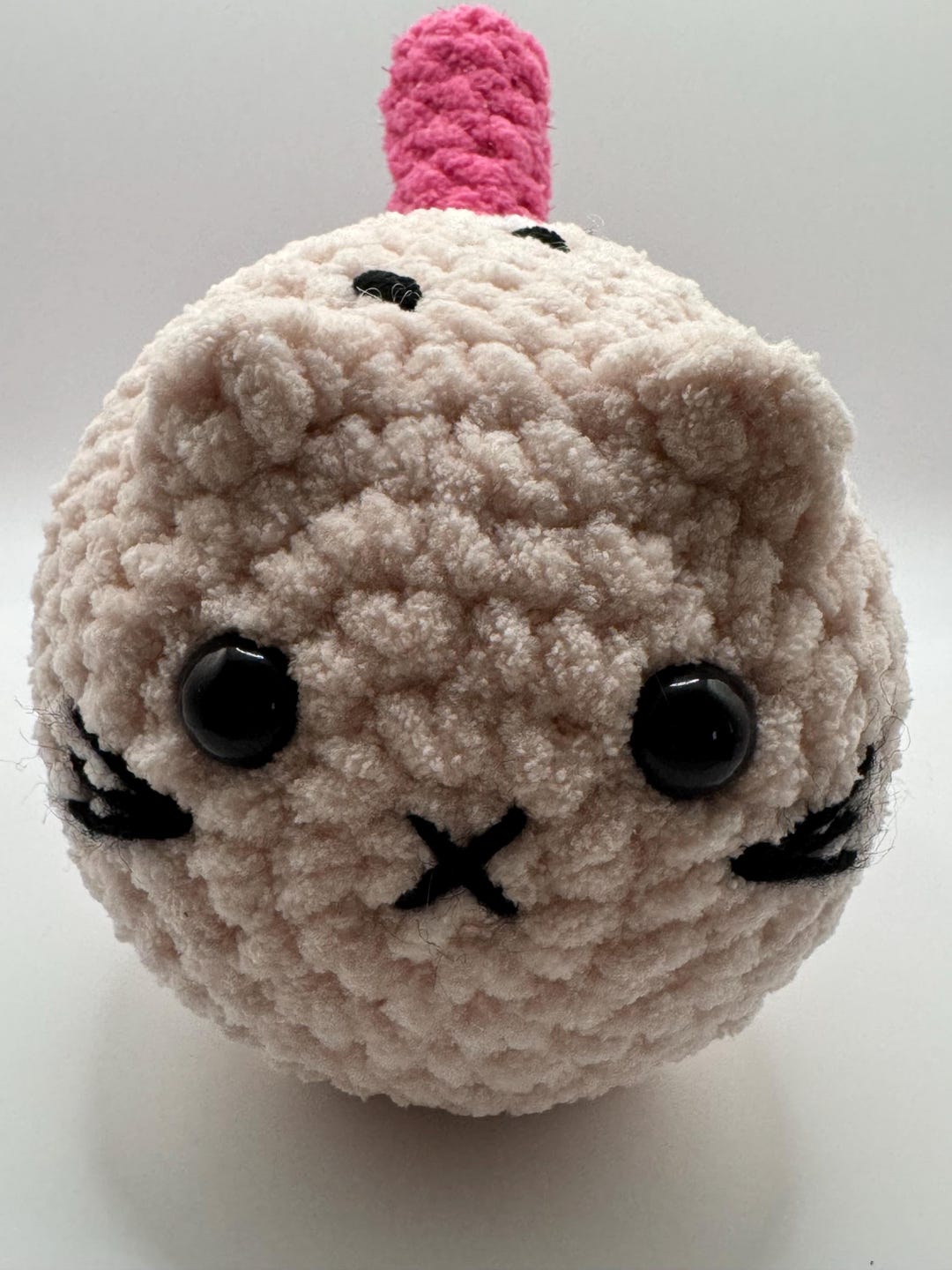Cute Pink Dragon Fruit Cat Fruit Cat Friends. Amigurumi Crochet Stuffed ...