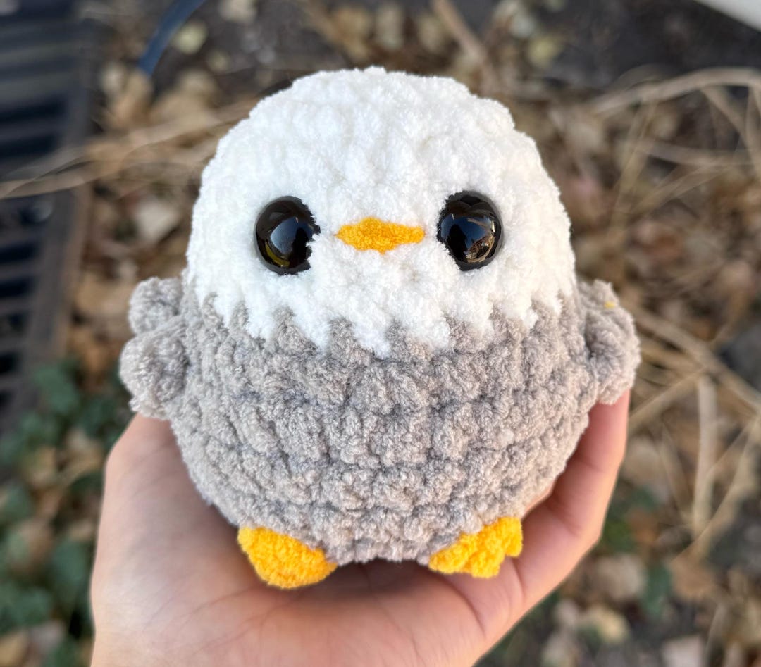 Cute Handmade Seagull Plushie Amigurumi Bird Crochet Stuffed Animal. - Etsy