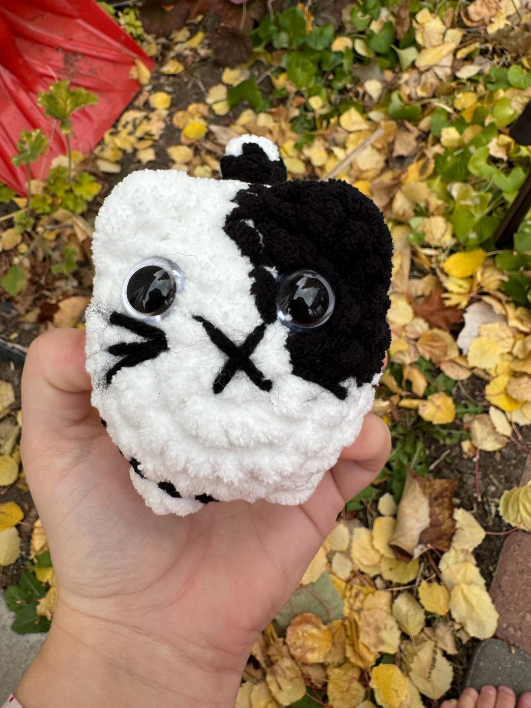 Cute Spotted Ear Black and White Mini Kitten Toy, Stuffed Animal ...