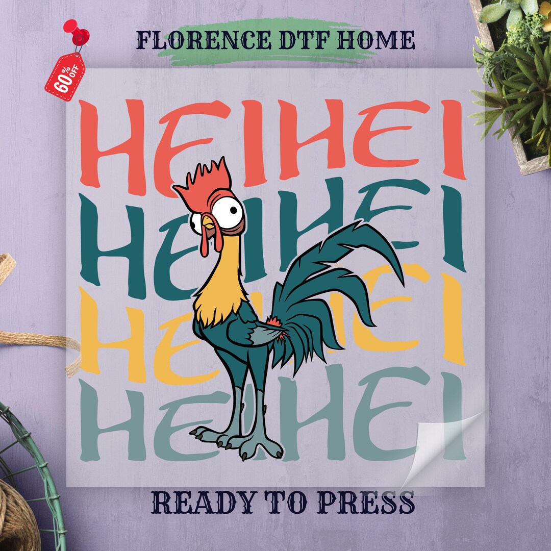 Disney Hei Hei Rooster Magic Kingdom Dtf Transfer, Disney Mickey Pua ...