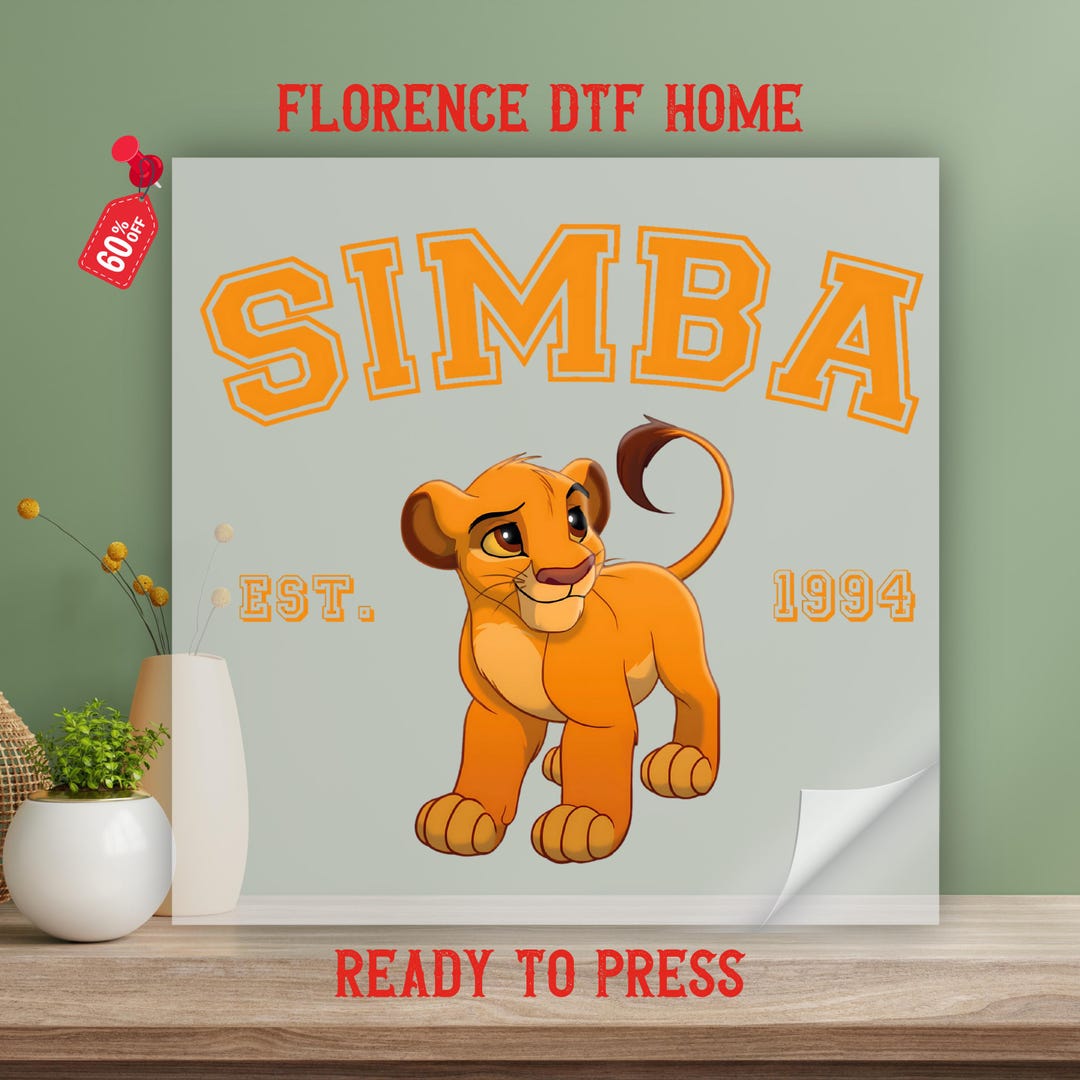 Disney Lion King Simba Dtf Transfer, Father's Day Heat Transfer ...