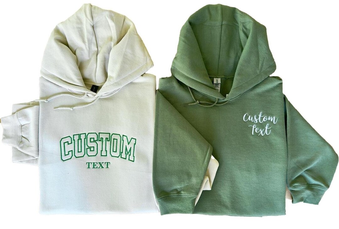 Custom Embroidered Sweatshirt or Hoodie | Pocket Embroidered Sweatshirt ...