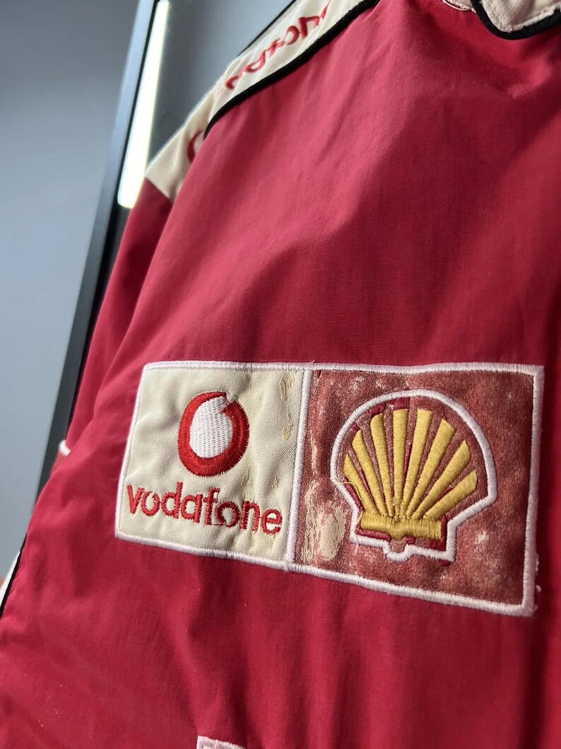 Formula 1 × NASCAR × Racing Vintage Ferrari Vodafone Jacket Bomber Red ...