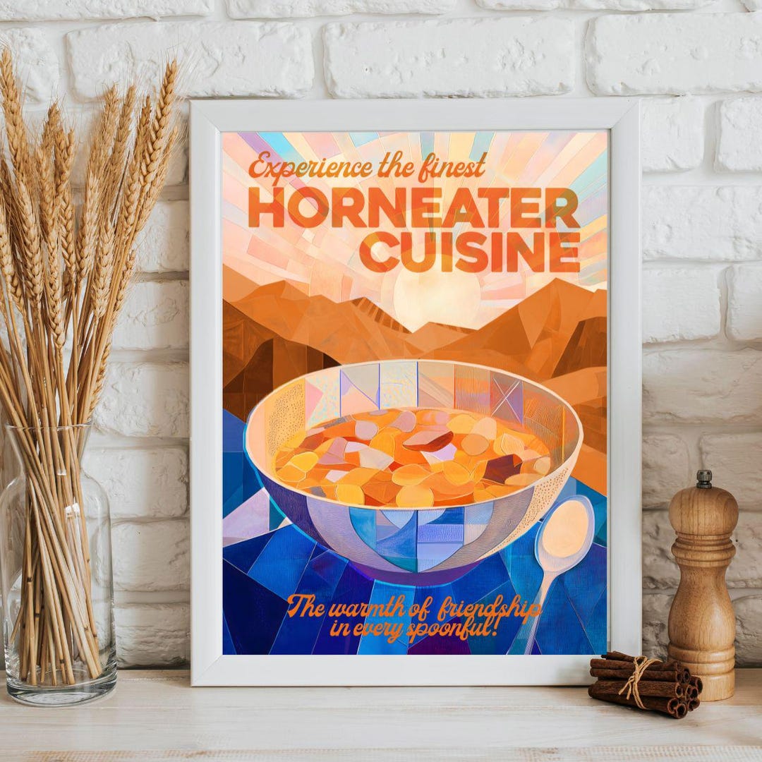 Horneater Cuisine Poster Rock's Stew Wall Art Stormlight Archive Gift ...