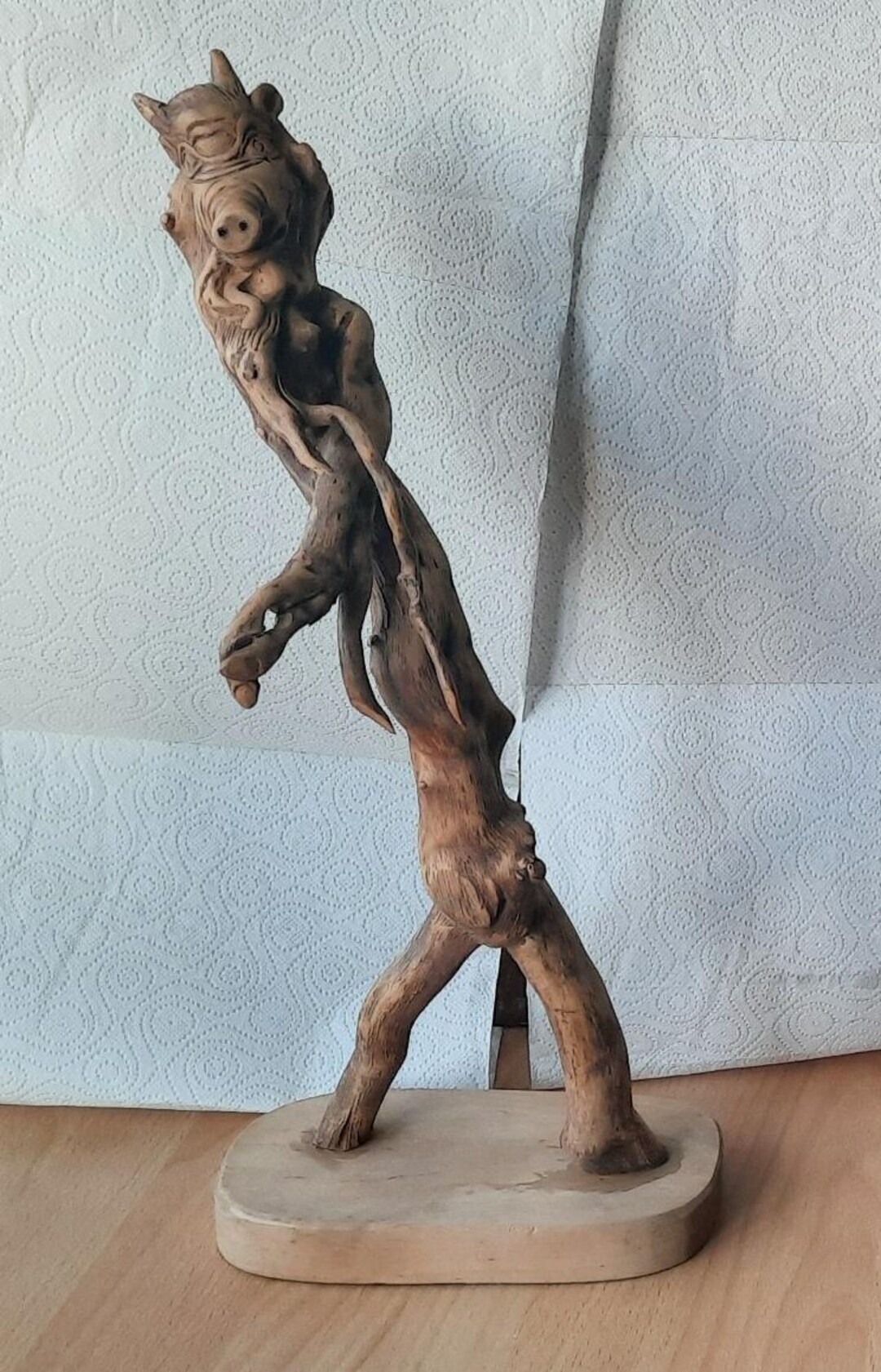 Wooden Forest Devil Leshiy Goblin Interior Decor Branch Twigs Wild Boar ...