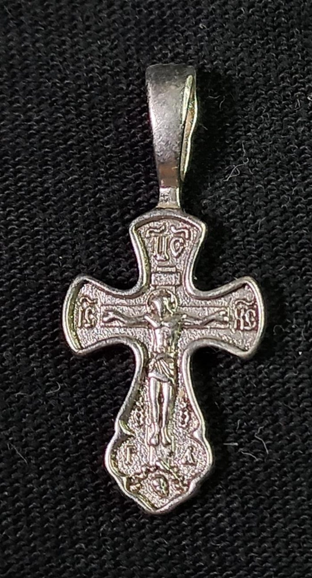 Ag Ukraine Ukrainian Orthodox Cross Pendant Suspension Sterling Silver ...