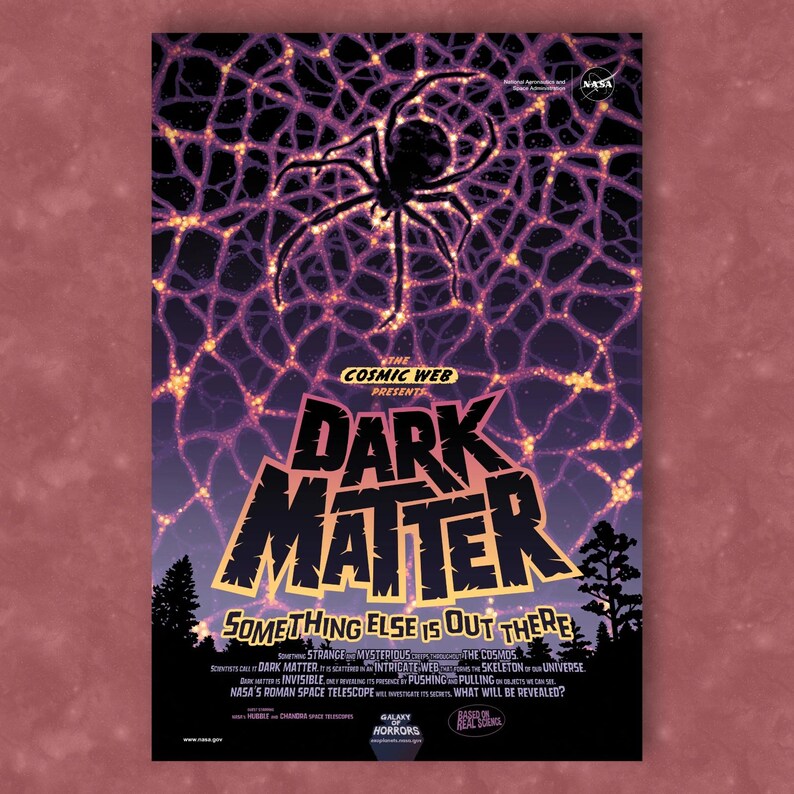 NASA Dark Matter Poster: Retro Space Art Print - Etsy