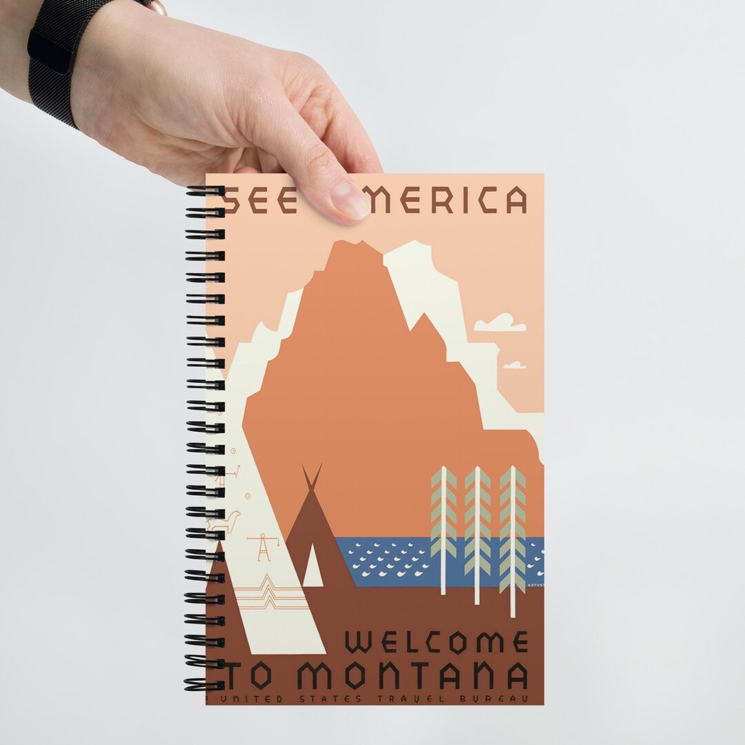 Montana Travel Journal: Midcentury "see America" Design - Etsy