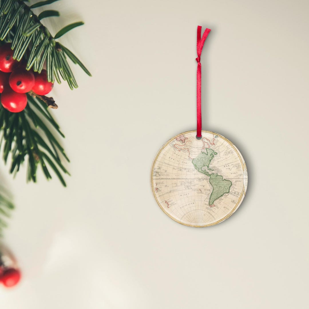World Map Christmas Ornament World Map Ornament Map of the World ...