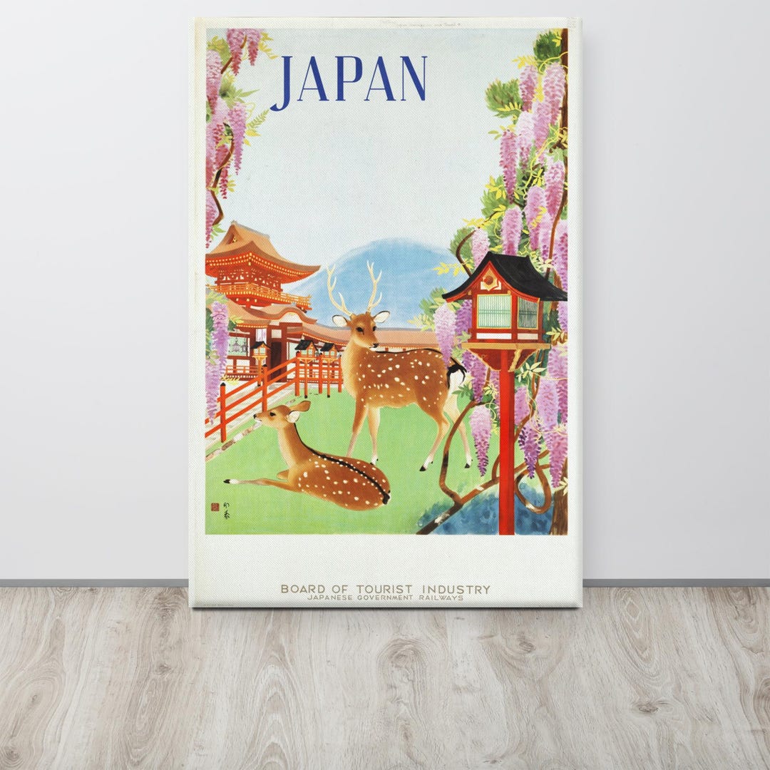 Japan Travel Canvas Print: 1936 Japanese Tourism Poster Art - Etsy
