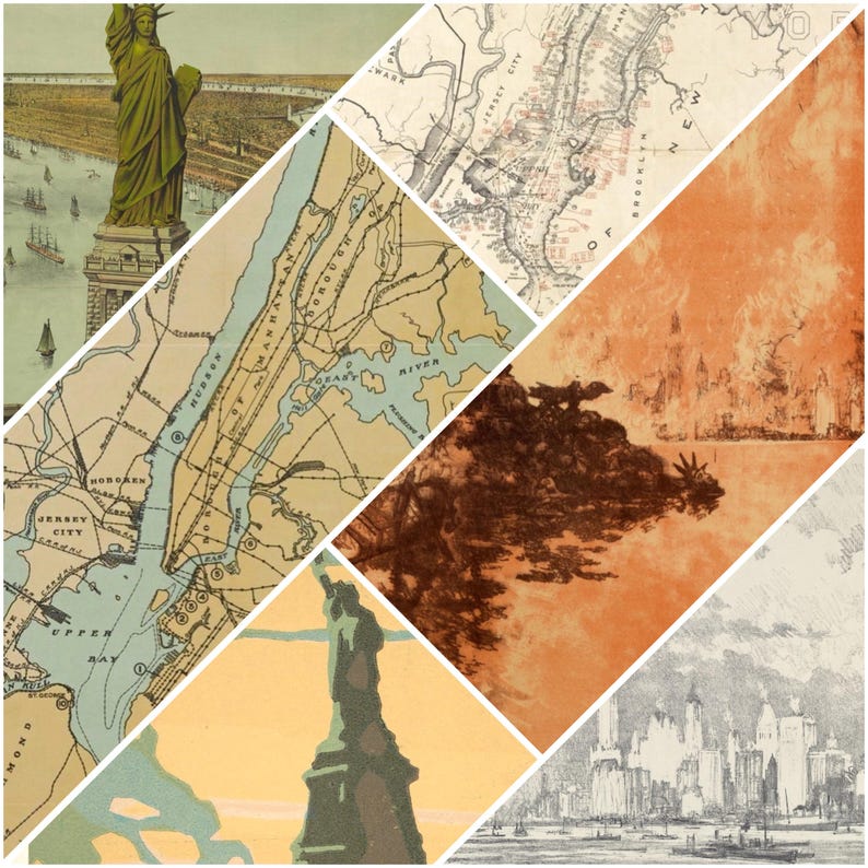 New York Collage Kit Digital Download Printable NYC Vacation Scrapbook ...