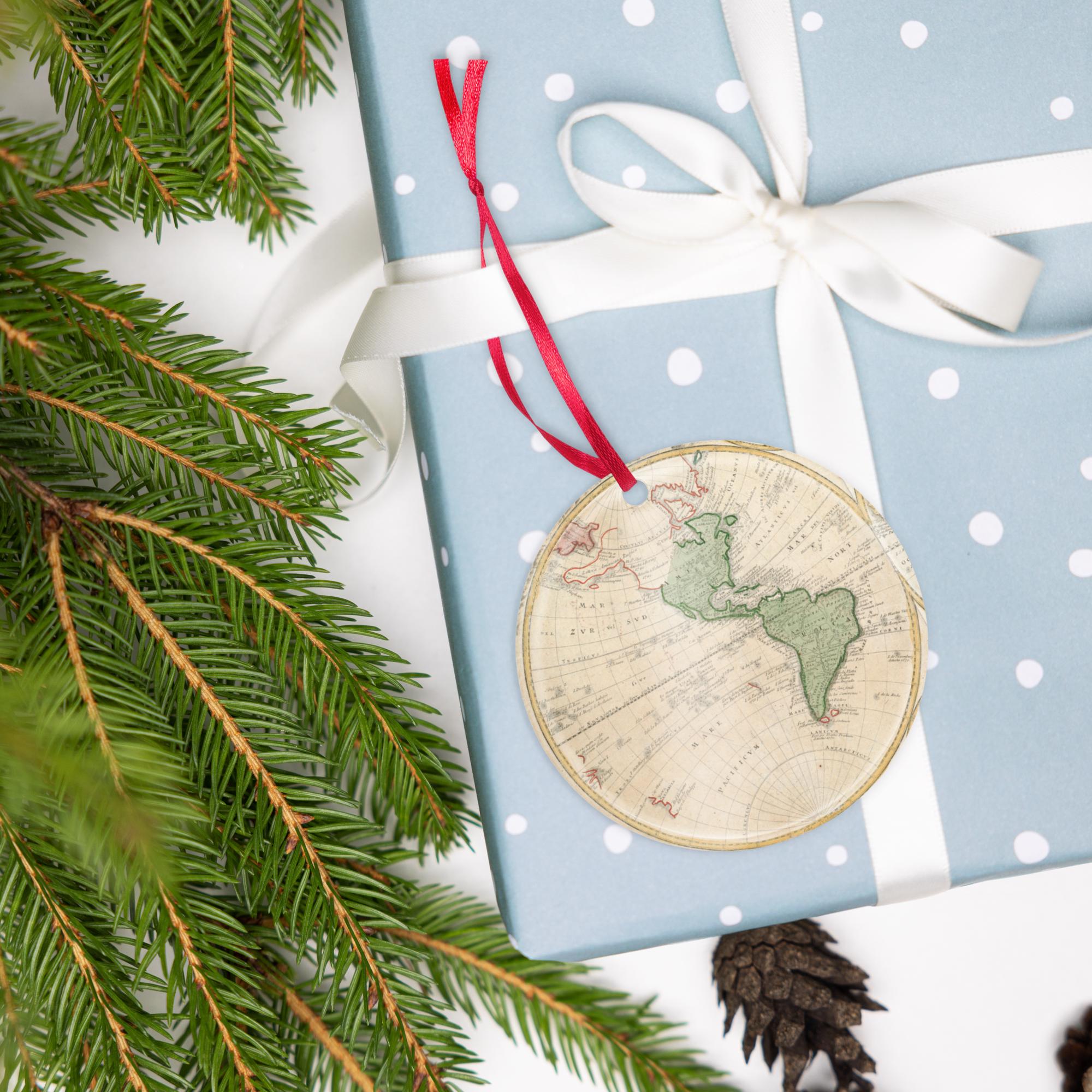 World Map Christmas Ornament World Map Ornament Map of the World ...