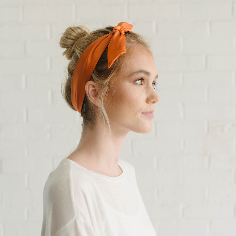 Orange Silk Scarf - Etsy