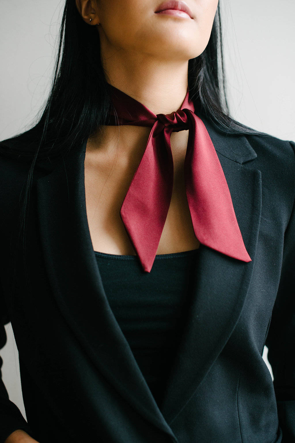 Burgundy Silk Skinny Scarf/mothers Day Gift/headband - Etsy