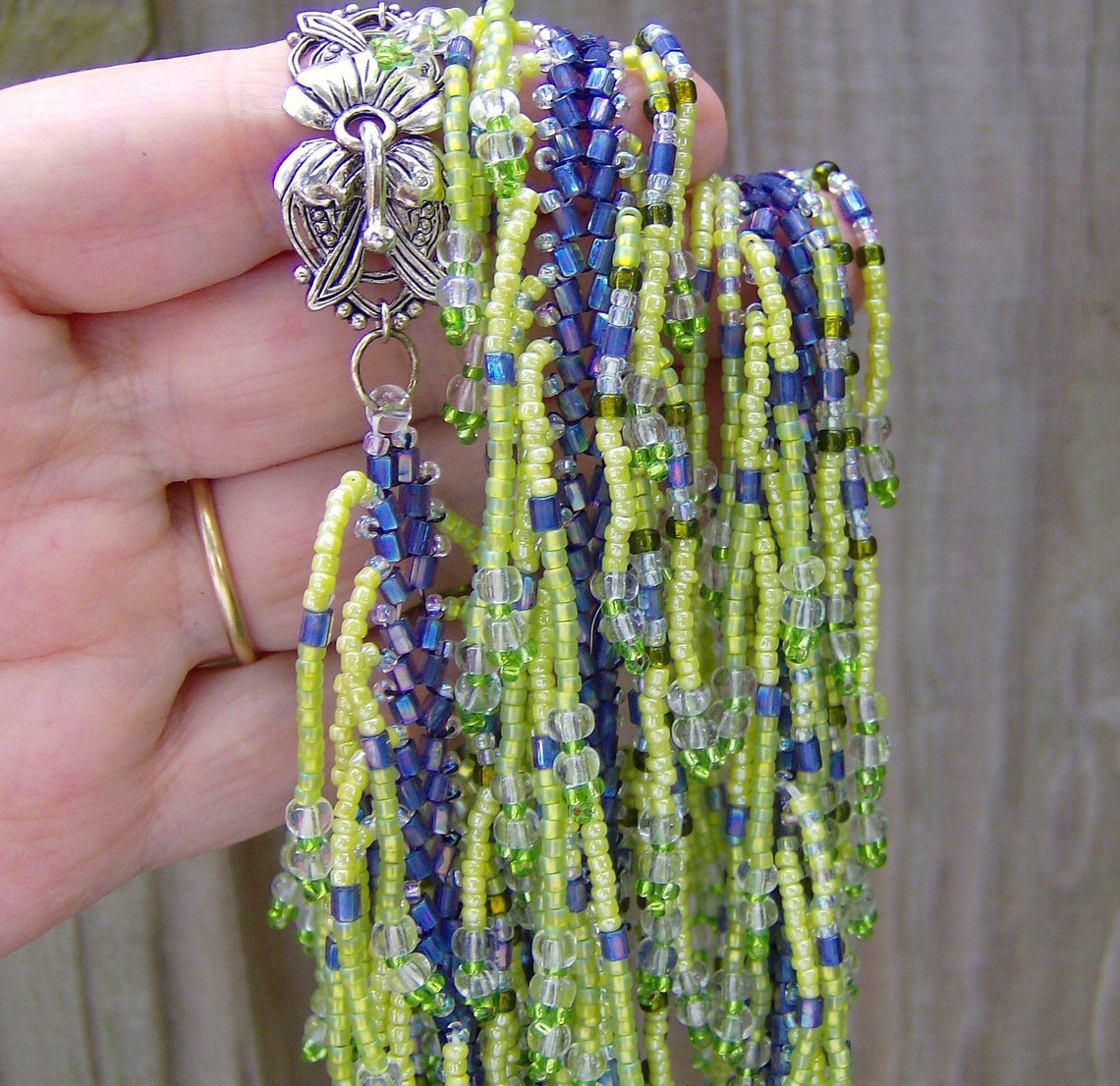 Long 1 3/4 Fringe Beaded in Periwinkle Blue Four Shades - Etsy