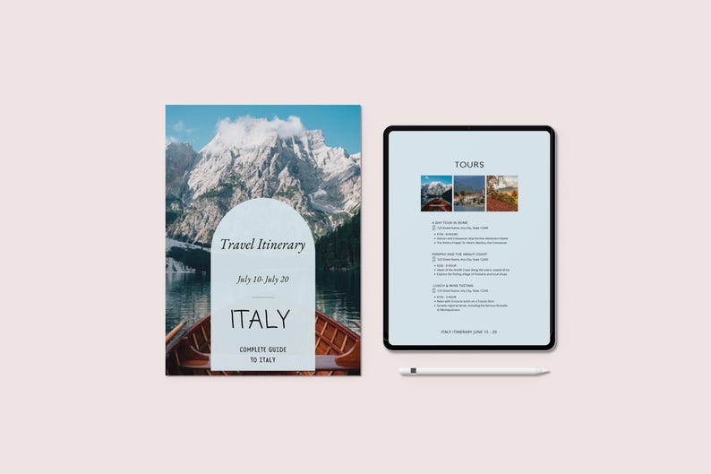 Editable Travel Itinerary Template: Vacation Planner (digital Download ...