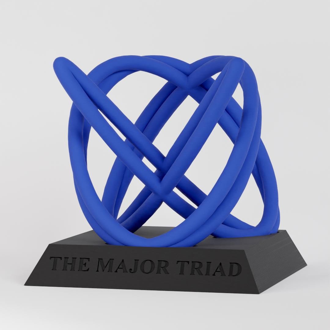 MAJOR TRIAD Lissajous Curve - 3D Printed - Etsy
