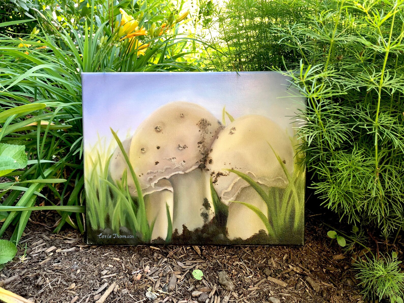 Toadstool Art PRINT of an Original Painting of Three Colorful - Etsy