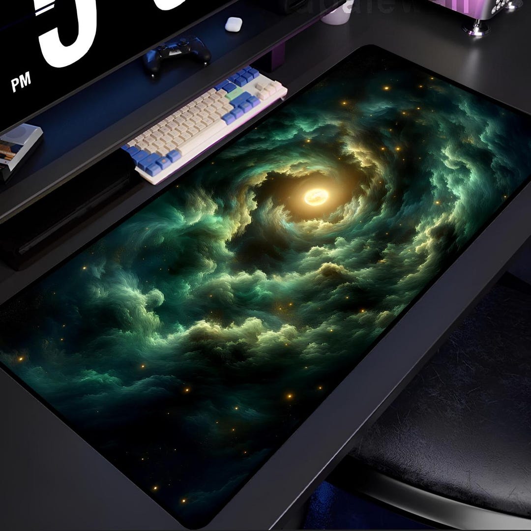 Galaxy Cloud Cosmic Nebula Mouse Pad, XL Large Extended Mousepad Cosmic ...