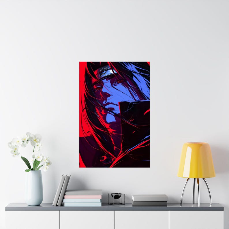 Anime Vertical Poster, Naruto Itachi Uchiha Sharingan Akatsuki Fan Art ...