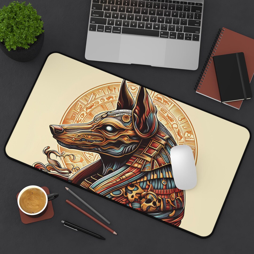 Egyptian Mythology Anubis God of Death Mouse Pad, Home Office Decor ...