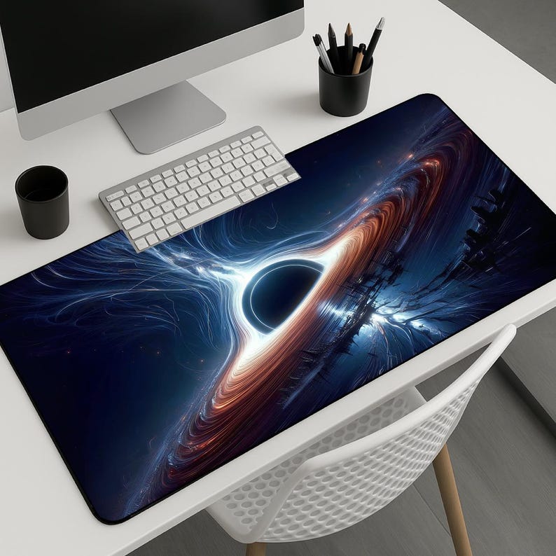 Black Hole Gaming Mousepad, Cosmic Space Desk Mat, Sci-fi Galaxy Mouse ...