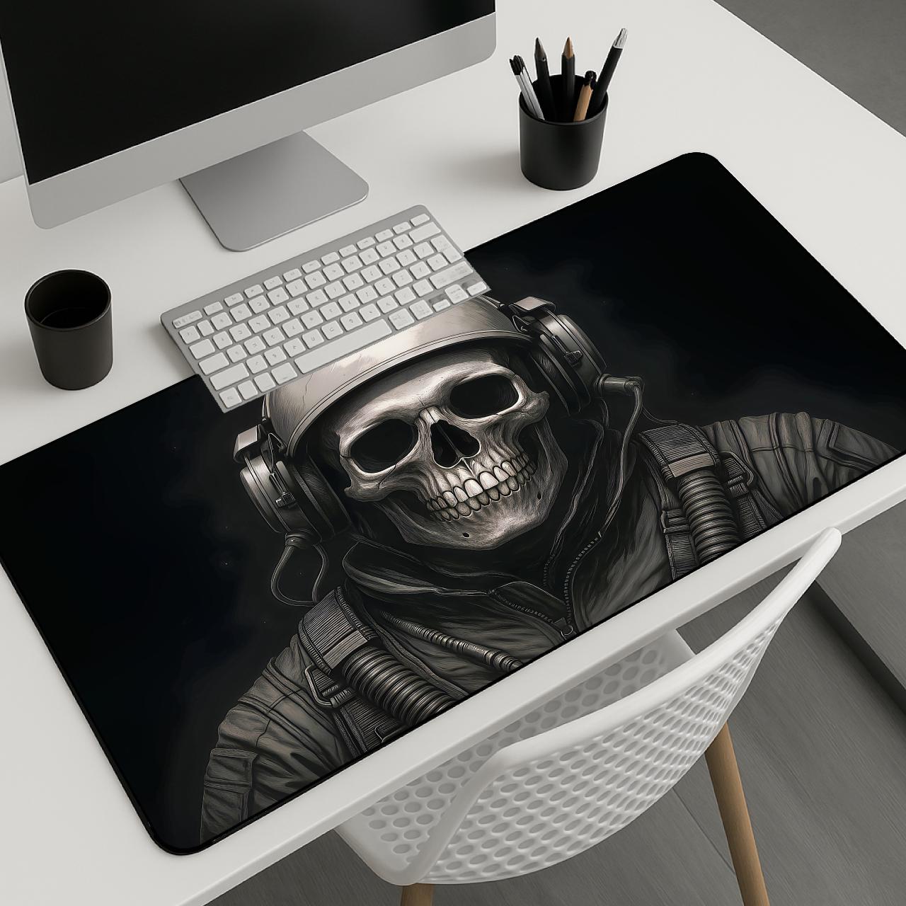 Tactical Skull Mouse Pad, Dark Operator Desk Mat, Large Extended ...