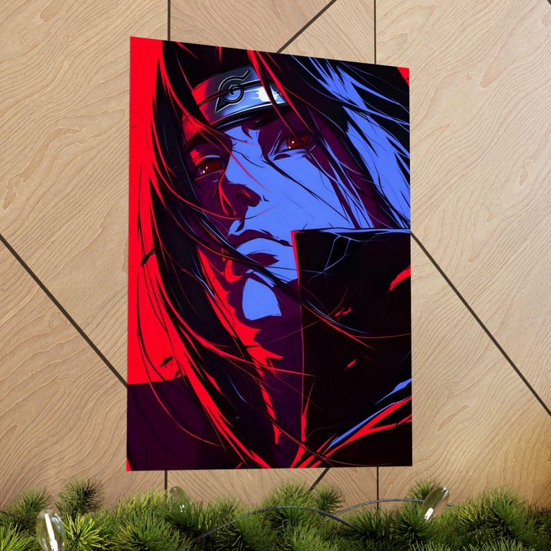 Anime Vertical Poster, Naruto Itachi Uchiha Sharingan Akatsuki Fan Art ...